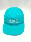 Vintage Snap Back Mobil 1 Racing Trucker Hat Teal Nylon | eBay