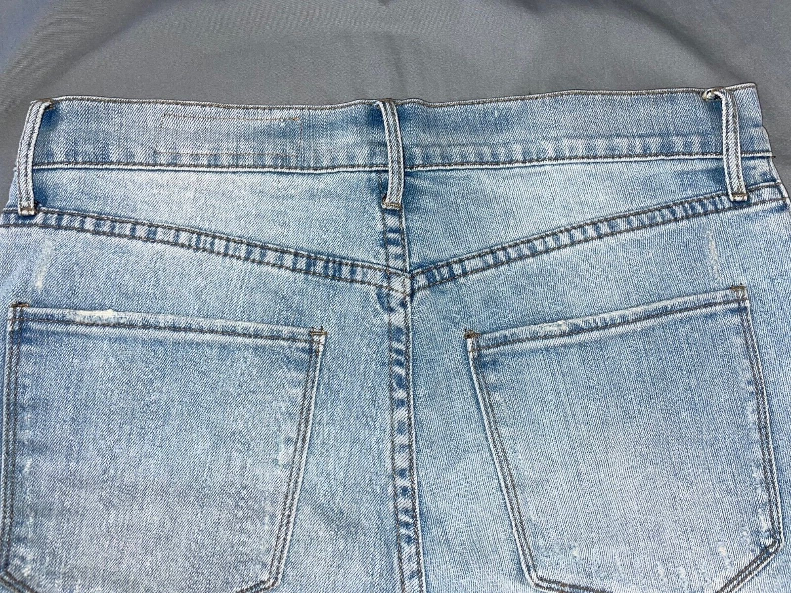 Pistola Open Button Fly Stretch Denim Cut Off Bermuda… - Gem