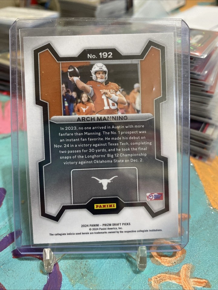 2024 Panini Prizm Draft Picks Arch Manning Rated Prospect Base Rookie ...