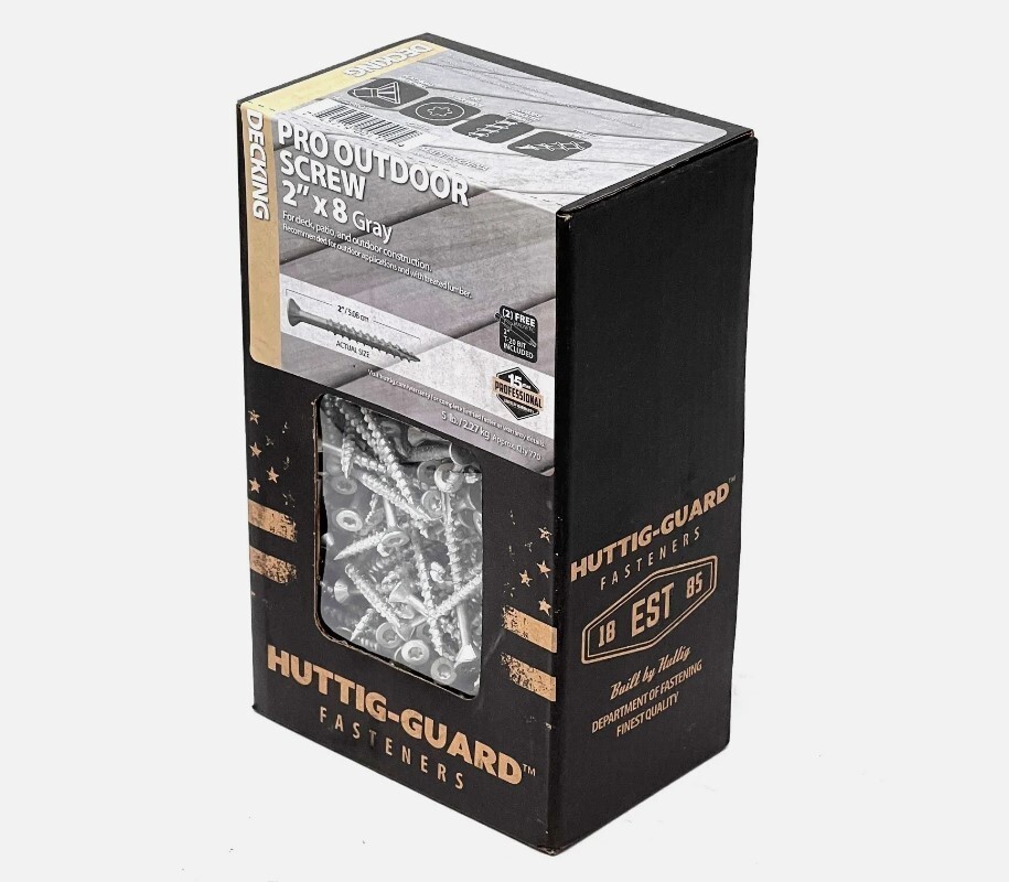 770 pcs Huttig-Grip 2 in x 8 Outdoor Decking Screws Coarse Thread - 5 ...