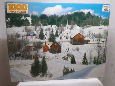 Golden Guild 1000 Piece "Village in Winter" 21 1/2" x 27 1/2" Puzzle ...