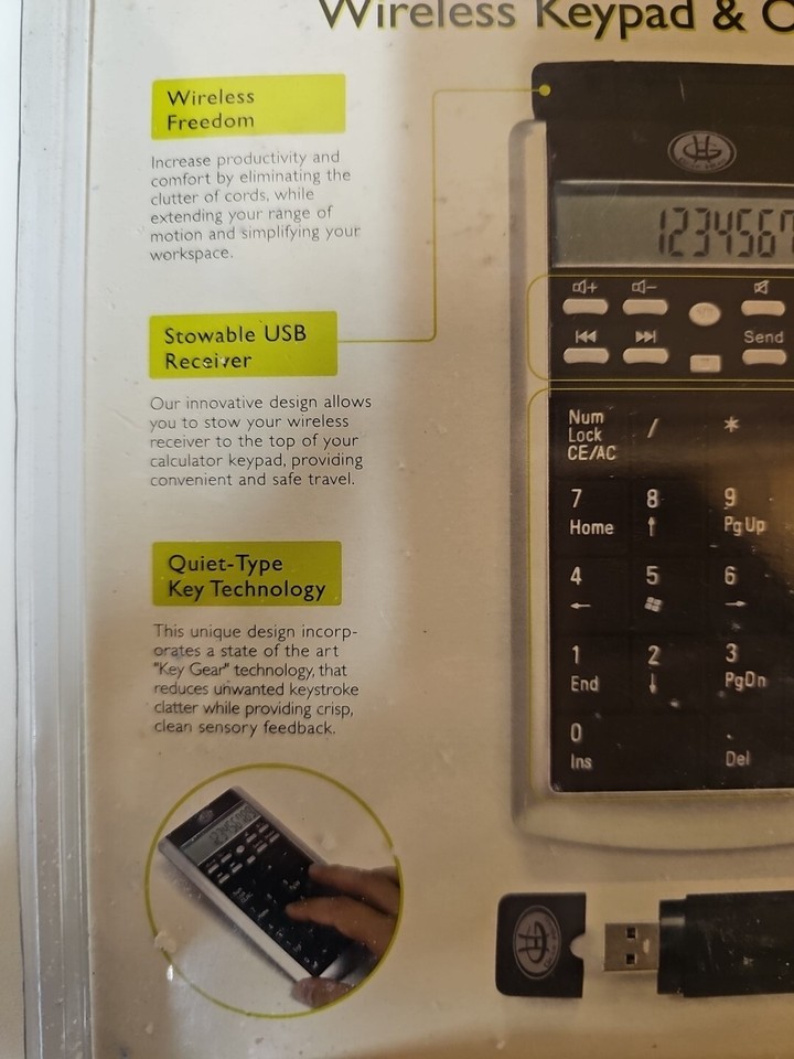 Gear Head Wireless Keypad & Optical Mouse -Stowable USB Receiver | eBay