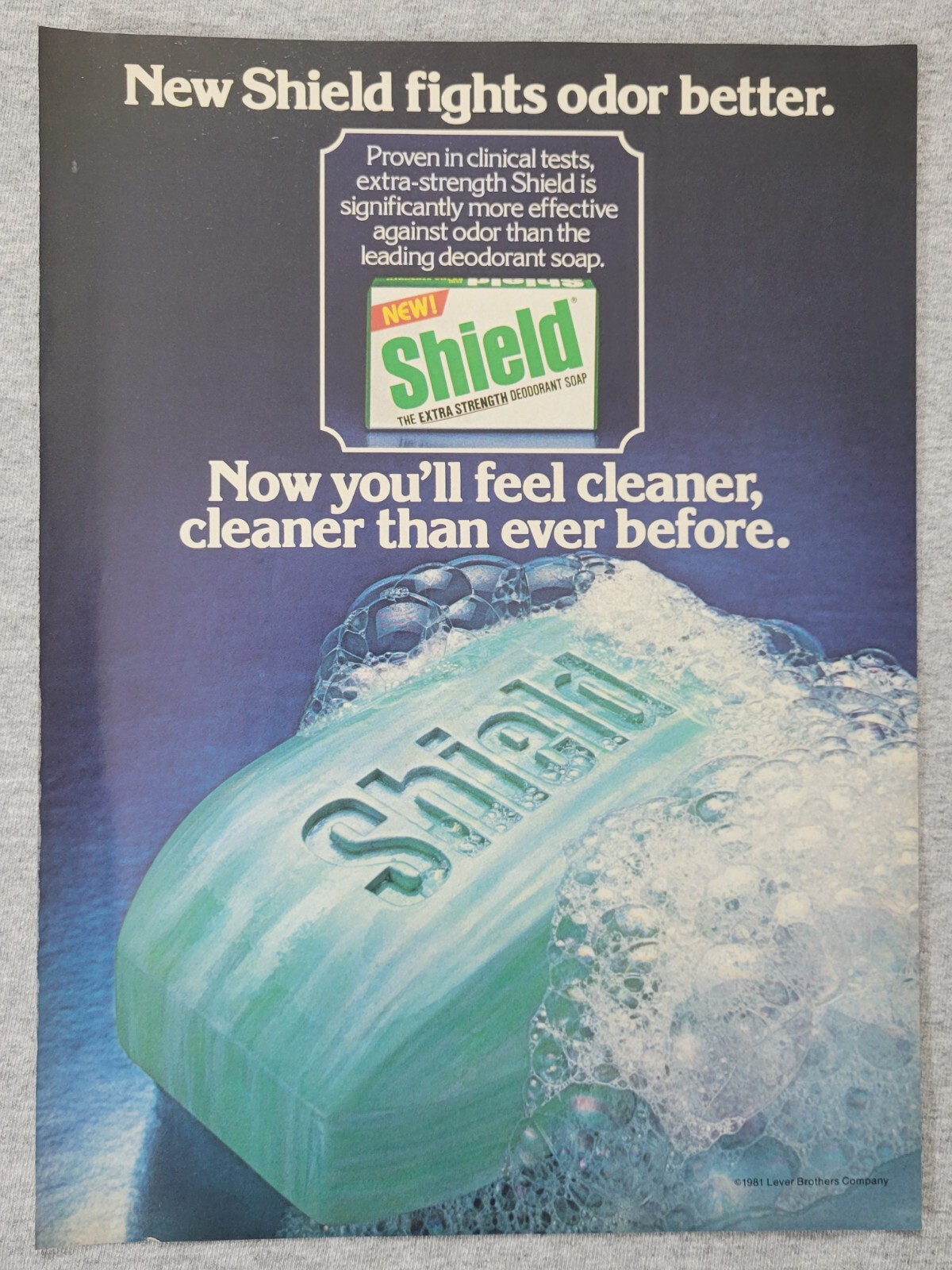 1981 Magazine Advertisement Page Shield Deodorant Soap Vintage Print Ad ...
