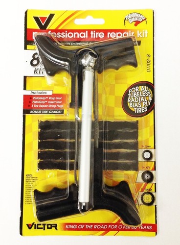 Victor Professional Tire Repair Kit for All Tubeless, Radial and Bias ...