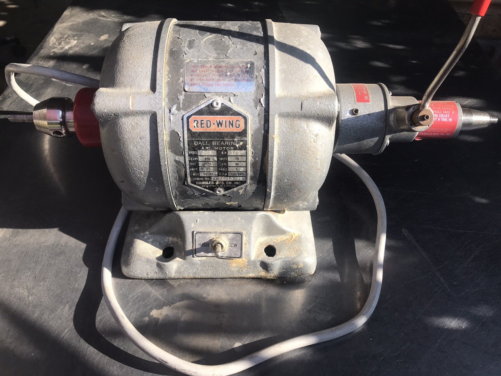 red wing ball bearing AC motor model 26A W/Handler Chuk-Changer | eBay
