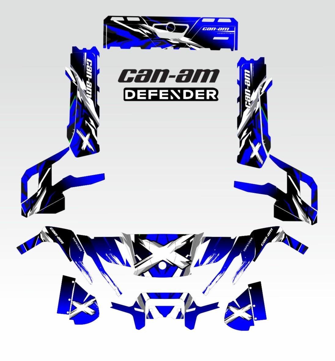 UTV Can am Defender HD6 HD8 HD10 Decal Graphics Stickers Full Graphics ...