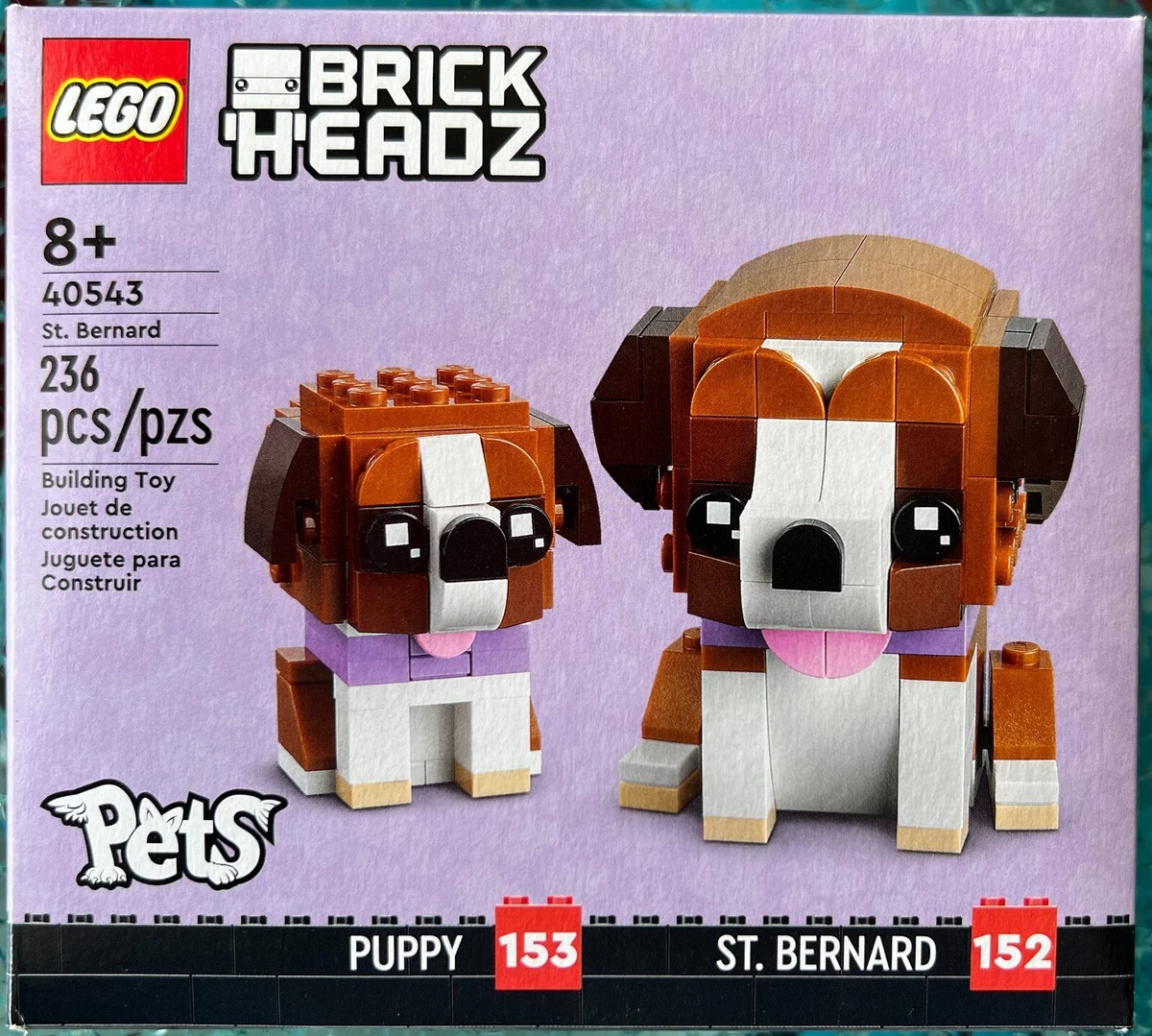 Lego Brickheadz Saint Bernard Dog And Puppy Set 40543 Factory Sale ...