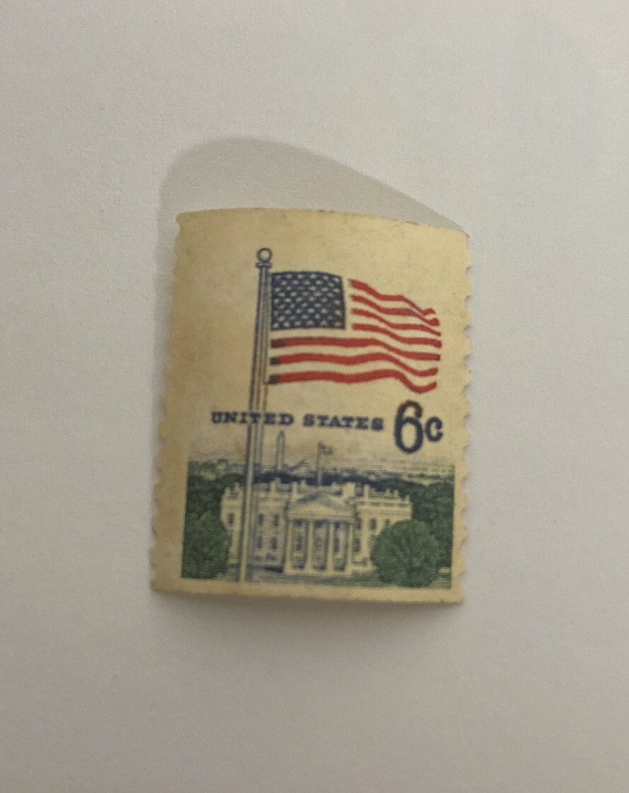 Set of (10) 1963 US Stamps 6 cent WHITE HOUSE with AMERICAN FLAG ...