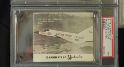 1960 Marhoefer Meats Missles & Planes PSA 7 HIGHEST GRADE F-176-2 Delta ...