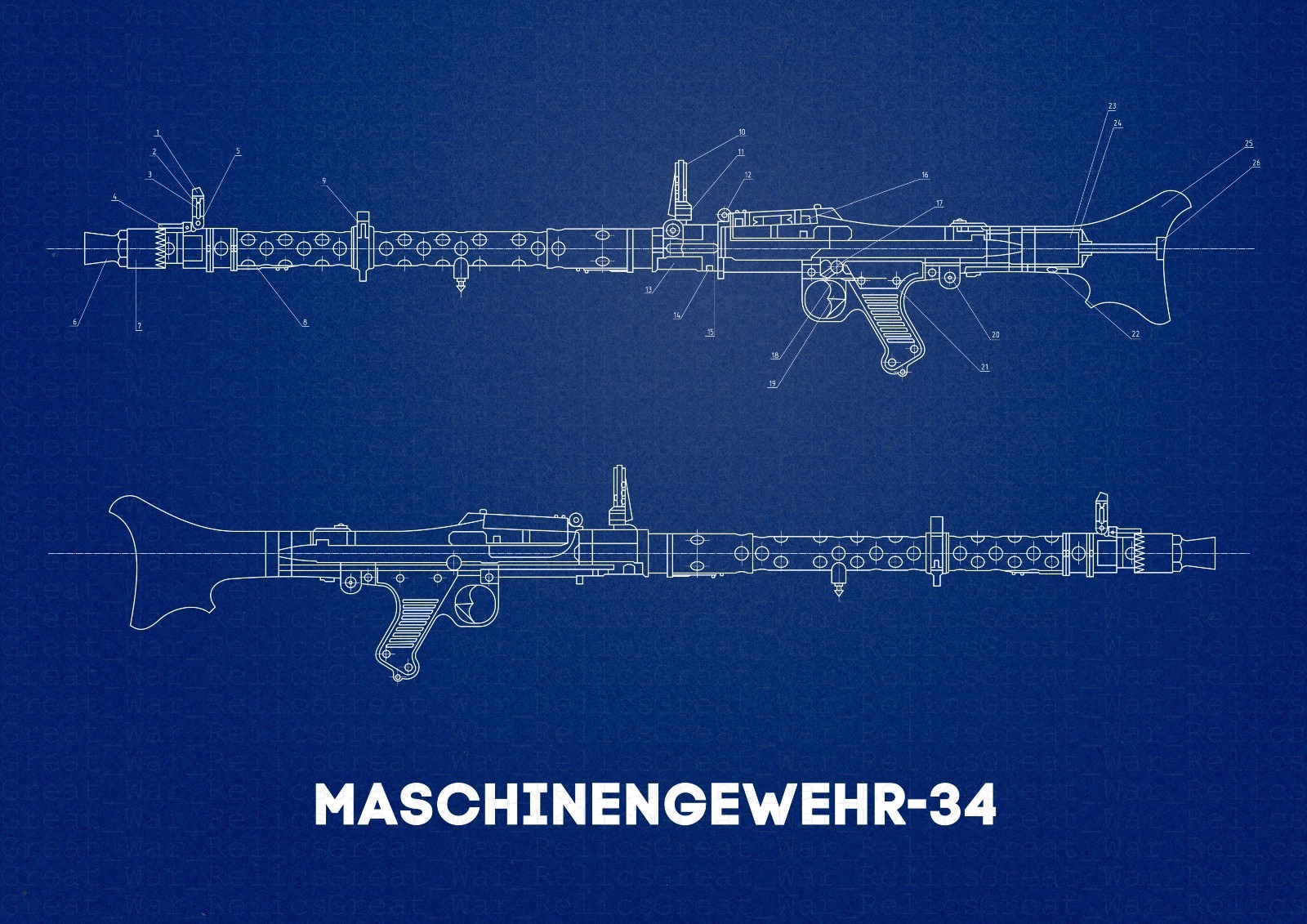 mg34-patent-print-ww2-german-gun-poster-maschinen-gewehr-framed