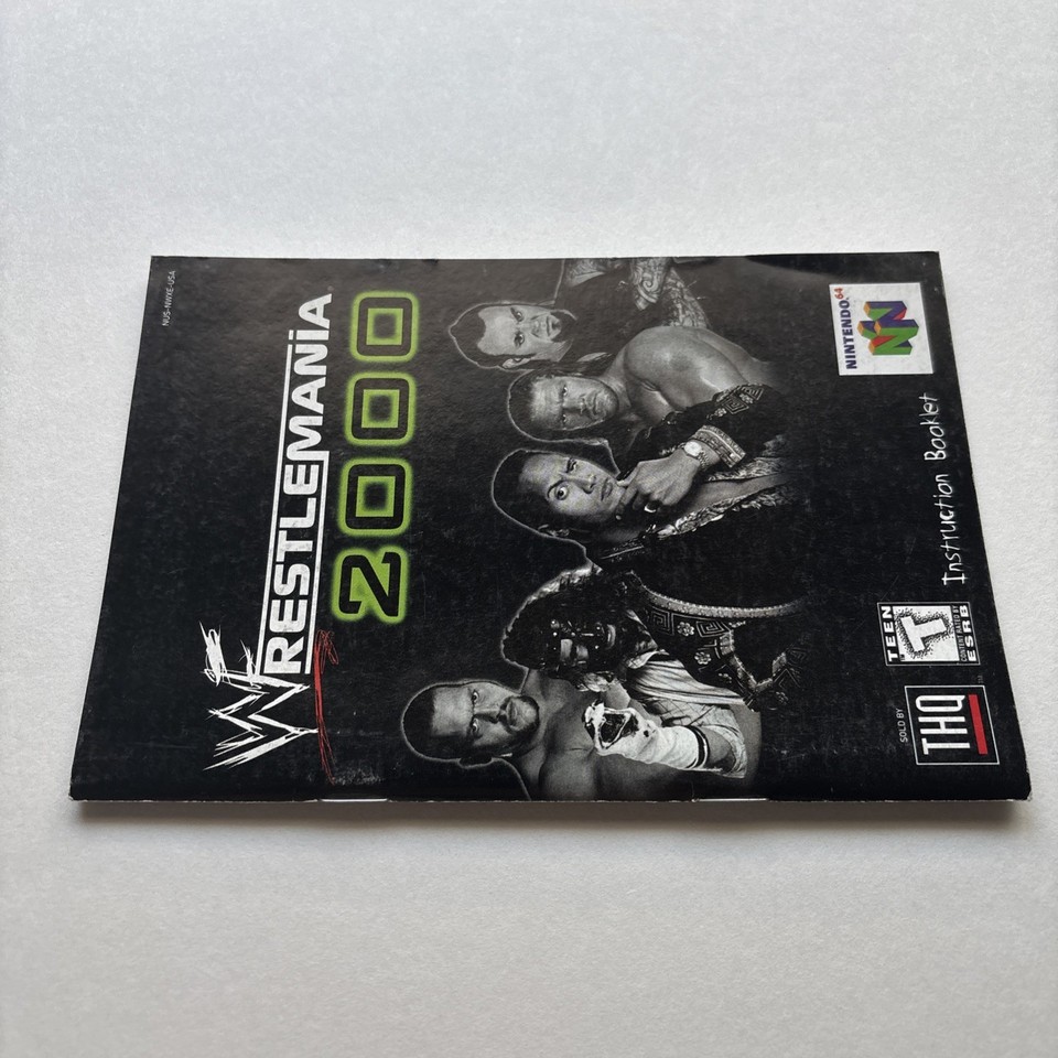 Wrestlemania 2000 WWF WWE WF N64 Nintendo 64 Instruction Booklet Manual ...