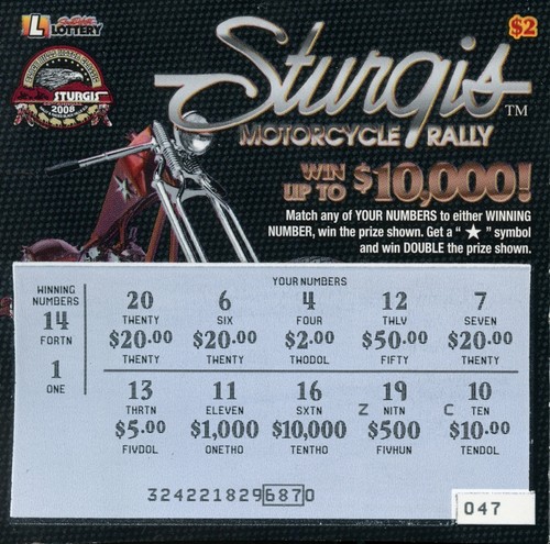 ticket Sturgis South Dakota (SD) Motorcycle Rally 2008 68th collectible ...