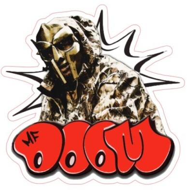MF DOOM STICKER Madvillain ALL CAPS Underground Hip Hop Vinyl Cartoon 4 ...