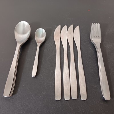 15 Pc. Svc. For 3 + 3 Mopsig Pattern 221 85 Stainless Steel Flatwear ...