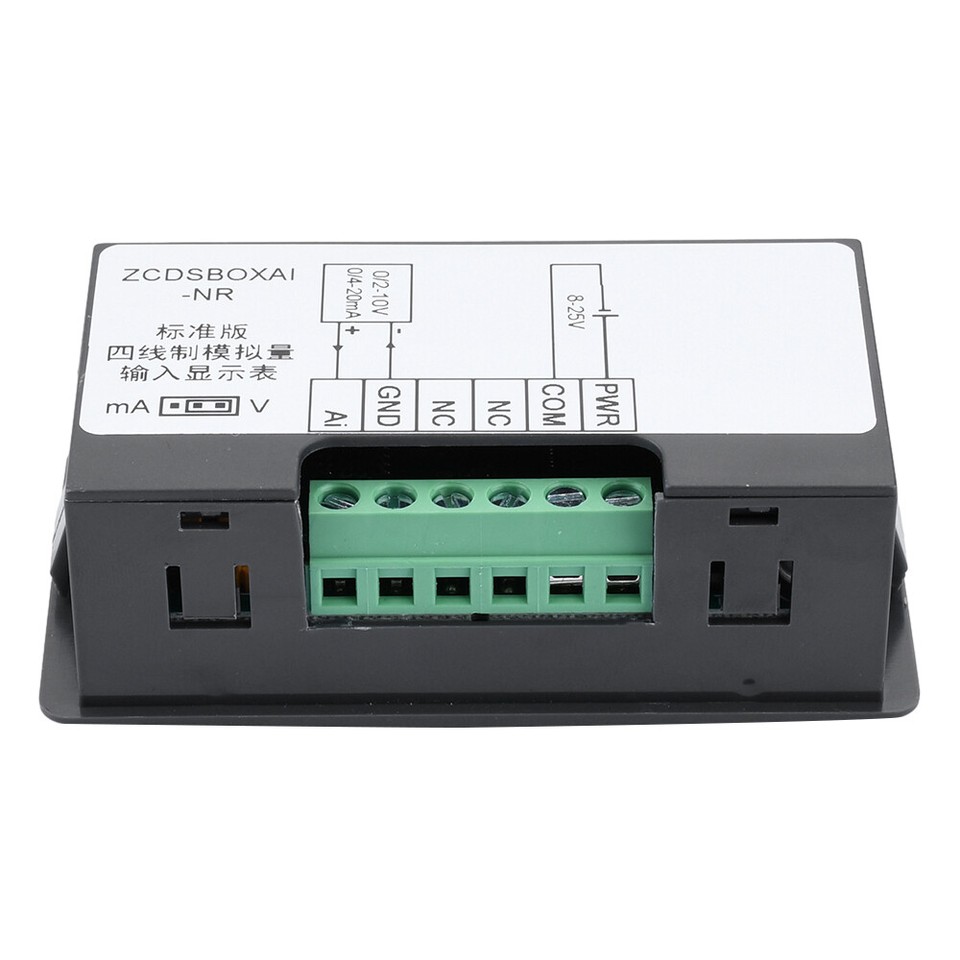 0-10V 0-20mA 2-10V 4-20mA 4-Wire Analog Input Display Meter DC 8~25V ...
