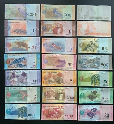 21 PCS Animal Banknotes Lot. Venezuela Paper Money Currency Set ...