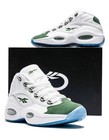 Mens Reebok QUESTION MID Shoes White Green Basketball Iverson Sneakers ...