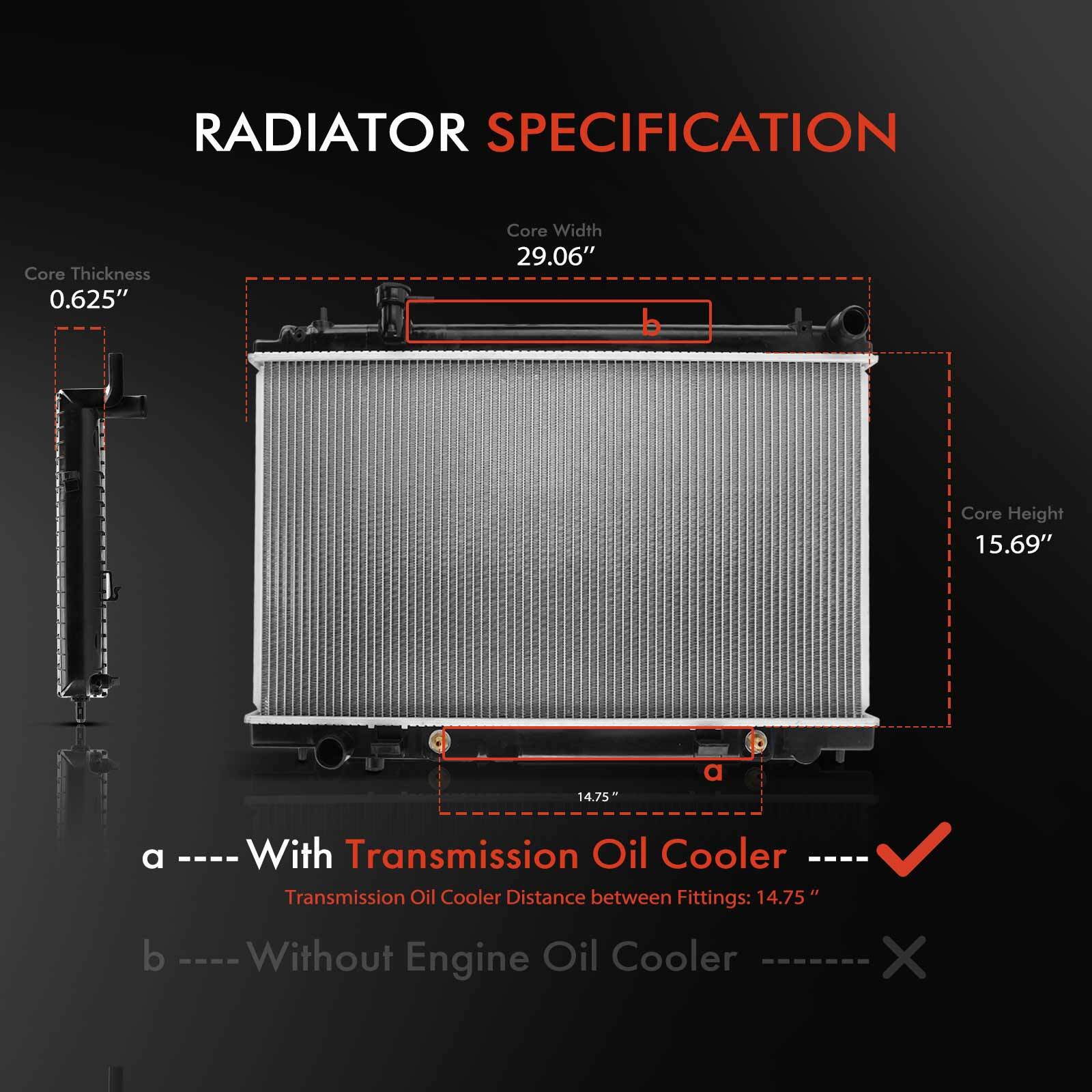 Radiator & Cooling Fan Assembly Kit for Nissan 350Z 2003-2006 3.5L Auto ...