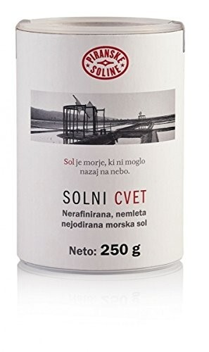 Piranske Soline Fleur De Sel Unground and Unrefined Sea Salt Tube 250g ...