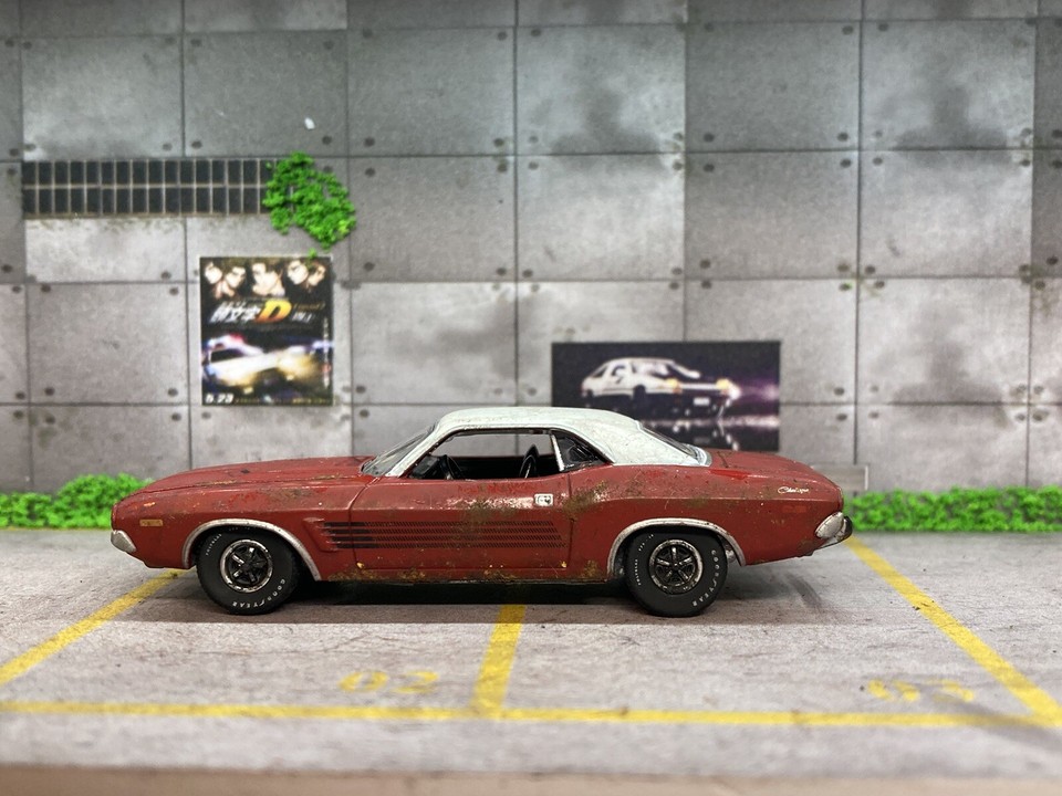 1974 Dodge Challenger Rusty Weathered Custom 1/64 Diecast Barn Find ...