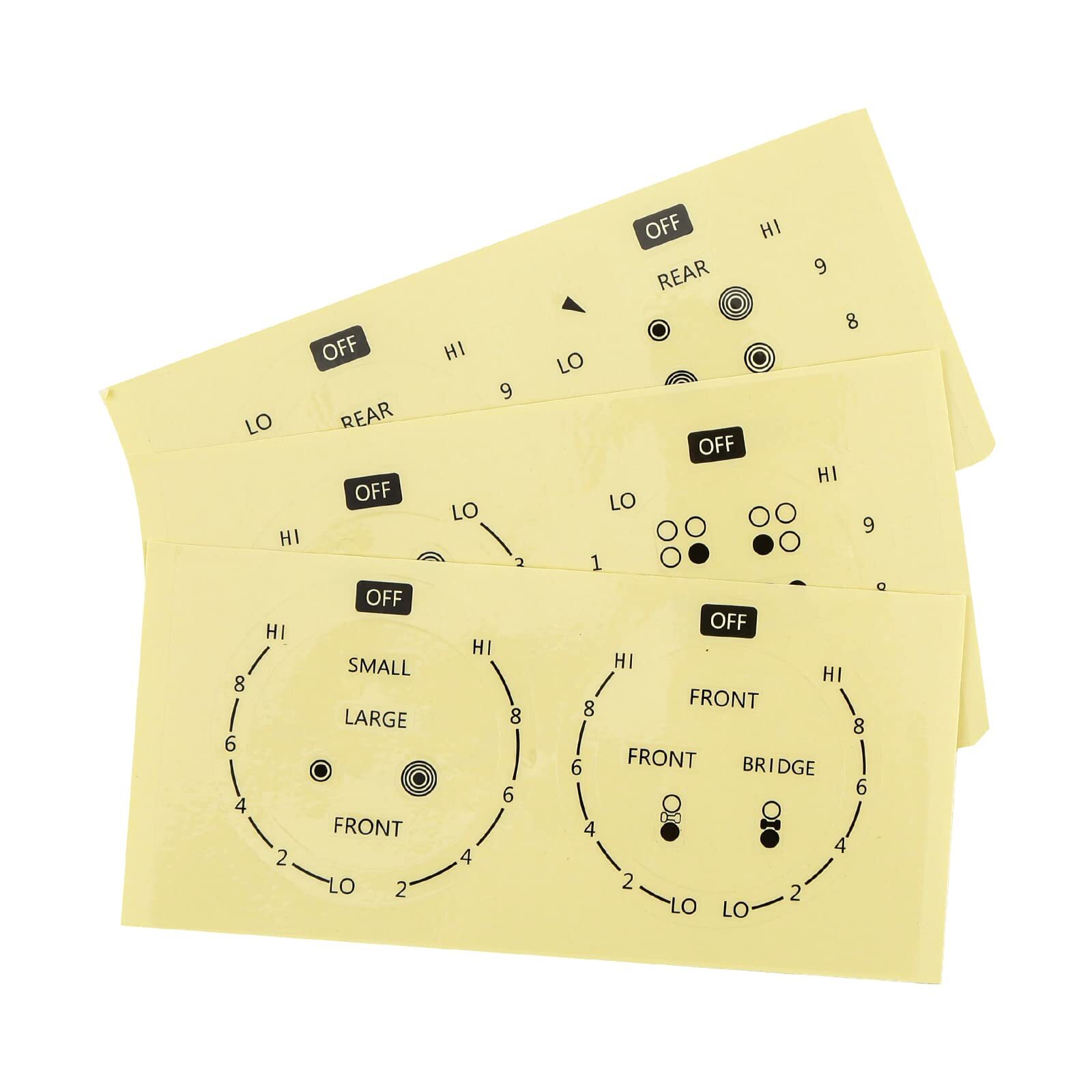 Stove Dial Sticker Set 6 Pieces for Burner Cooktops Black Print on ...