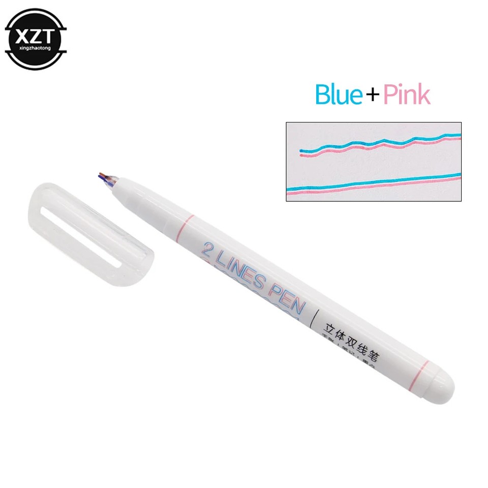 Creative Two-color Line Gel Pen Art Comics Drawing Graffiti Pen Student ...