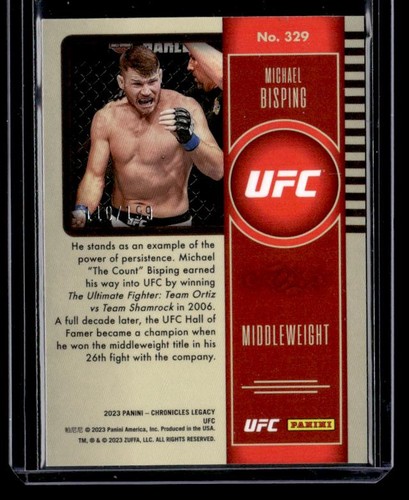 2023 Panini Chronicles UFC #329 Michael Bisping Red SN | eBay