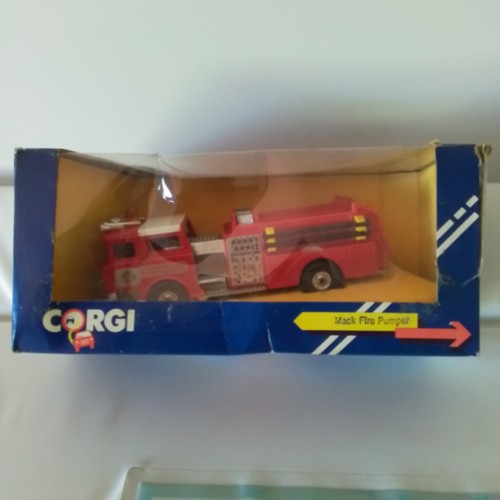 Corgi 13cm Long Diecast C1185/1 - Mack Fire Pumper - Red | eBay Australia