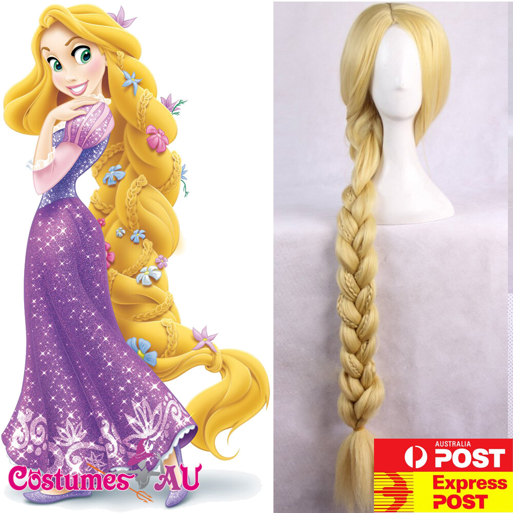42" Rapunzel Princess Tangled Disney Book Week Ladies Long Blonde Braid ...