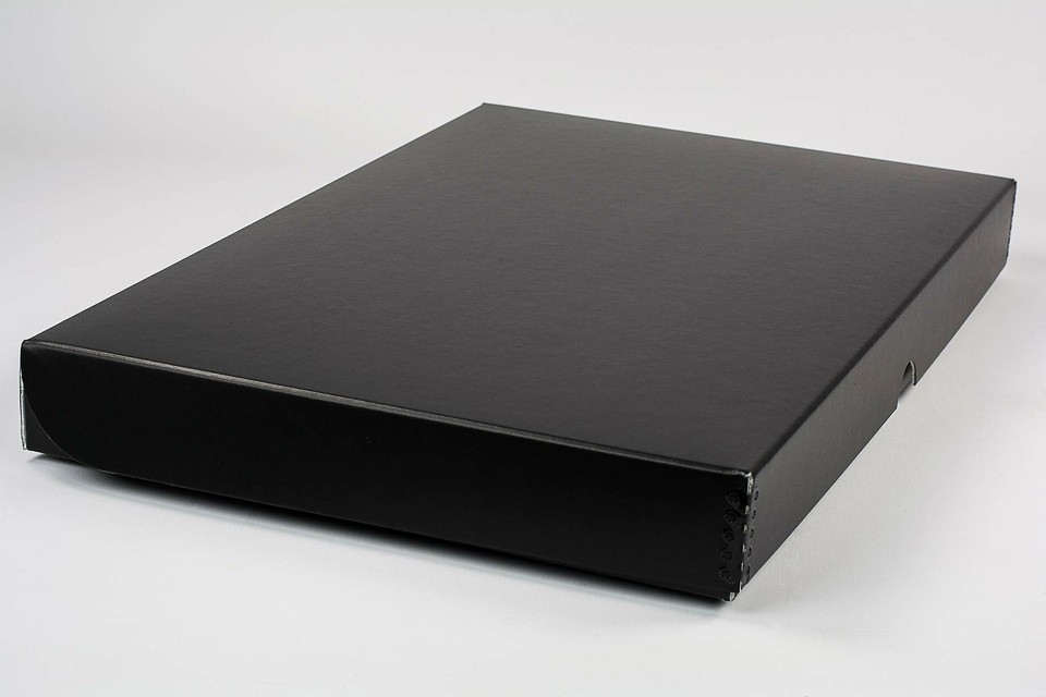 Lineco 11x17 Black Clamshell Archival Folio Storage Box 1.75" Deep Acid ...