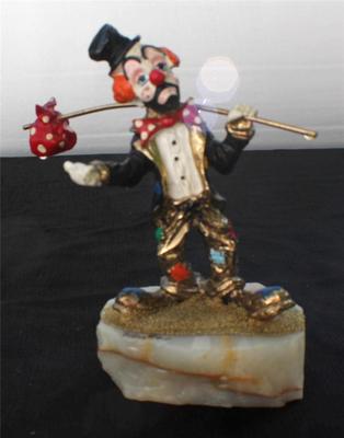 Vintage 1985 RON LEE Joe Hobo Clown HITCHHIKING 7" Sculpture on Onyx ...