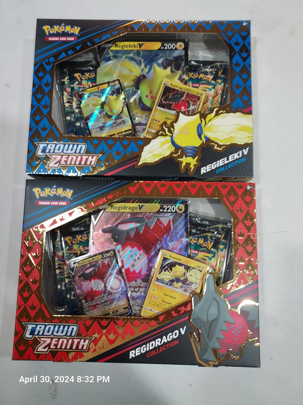 Pokemon Crown Zenith Collection Box - Set of 2 (Regieleki V / Regidrago ...