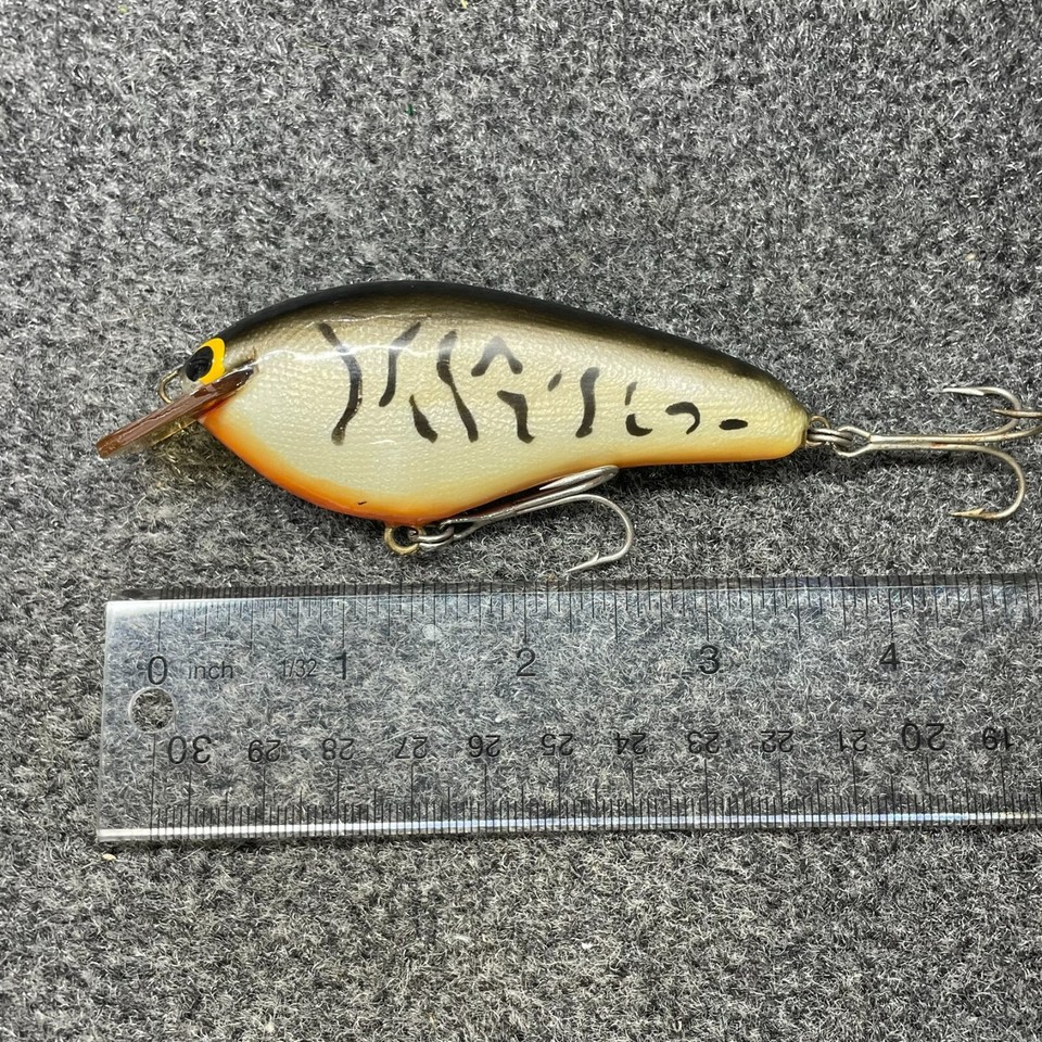 Jim Glass Hand Crafted Balsa Wood Vintage Crankbait Fishing Lure 3.5 ...