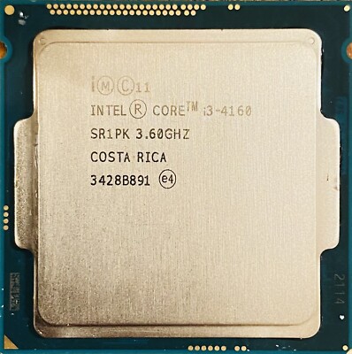 Intel i3-4160 3.60GHz, Socket H3 Dual Core Processor 675901298971 | eBay