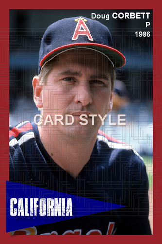 Doug Corbett - 1986 California Angels - choose a size - color print | eBay