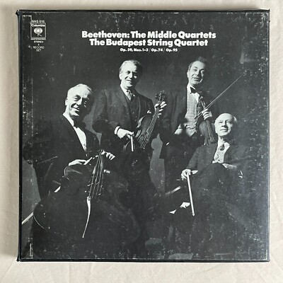 BUDAPEST STRING QUARTET Beethoven: The Middle Quartets 1974 Box Set ...
