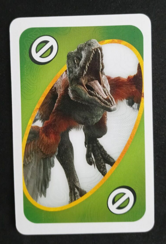 2021 Mattel Jurassic World Dominion Uno Card Green Skip Card | eBay