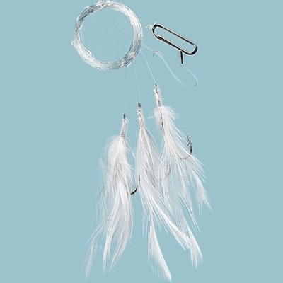 Fladen 3 Hook White Cod Feathers Hook Size 6/0 | eBay UK