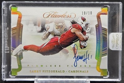 2020 Panini Flawless Flyers LARRY FITZGERALD Gold Auto #10/10 Ebay 1/1 ...