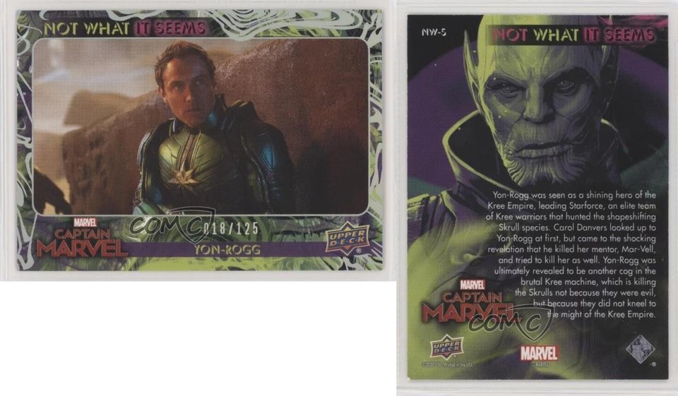 2020 Marvel Avengers Endgame & Captain Silver Spectrum 18/125 Yon-Rogg ...