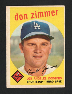 1959 Topps Baseball Card #287 Don Zimmer – Los Angeles Dodgers | eBay