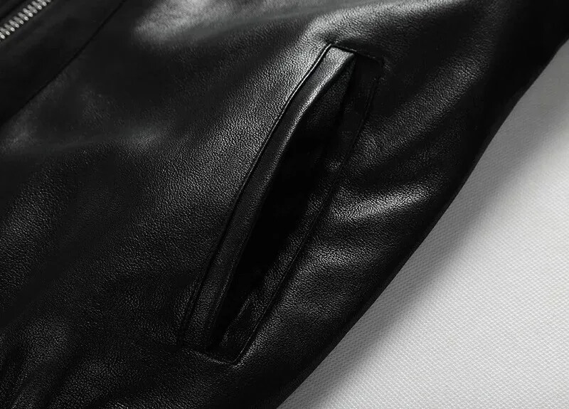 New Luxury Skull Rhinestones Leather Men Black Jacket High Quality ...