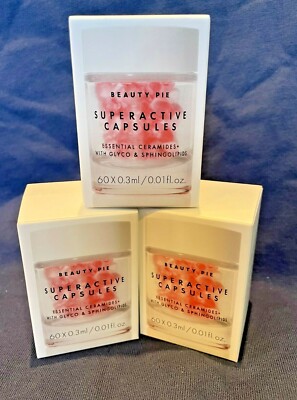 BEAUTY PIE SUPERACTIVE CAPSULES ESSENTIAL CERAMIDES + SOLD IN ONE LOT ...