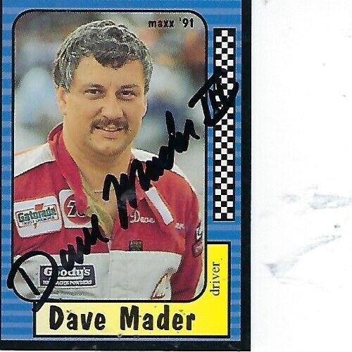 DAVE MADER III HAND SIGNED 1991 MAXX RACING #146 - NASCAR | eBay