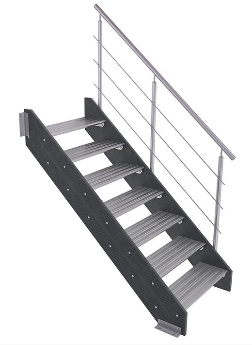 Outdoor Garden Staircase Stairs Kit Weather Resistant Recycled Plastic ...