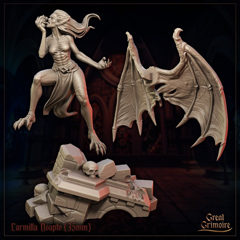 Carmilla Noapte Female Vampire Succubus Miniature | D&D DnD | | eBay