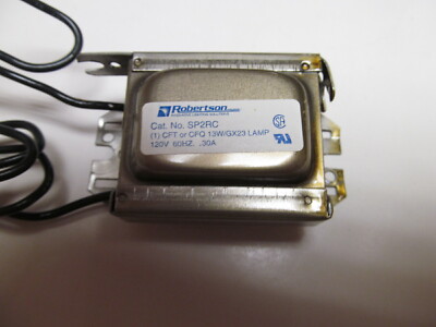 ROBERTSON SP2RC BALLAST FOR CFT OR CFQ13W/GX23 LAMPS (1) 2-PIN 13W | eBay