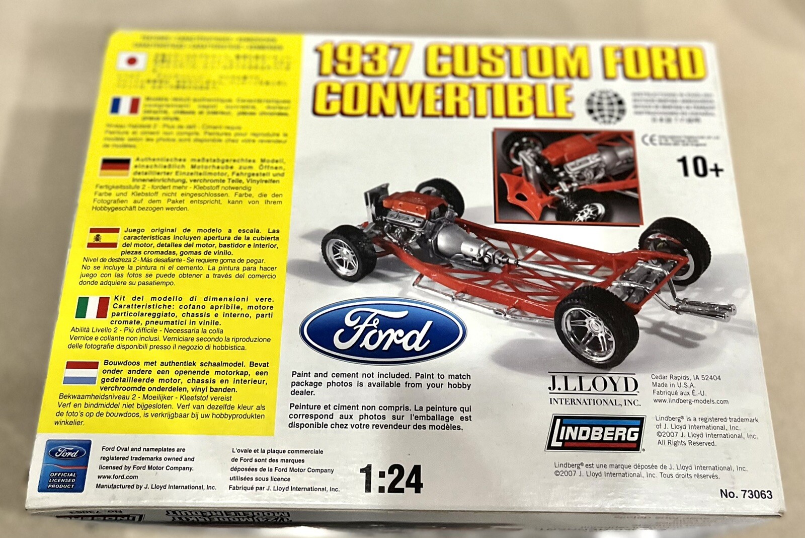 🏁 LINDBERG 1937 CUSTOM FORD CONVERTIBLE CAR MODEL KIT 1/24 🏁 | eBay