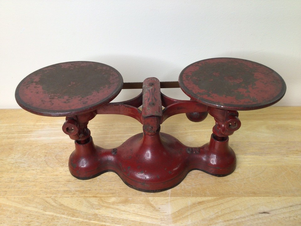 Vintage Jacobs Bros Cast Iron Balance Scale No 2 NEW YORK USA Antique ...