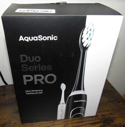 AquaSonic Duo Series PRO Ultra-Whitening Electric Toothbrush Set of Two ...